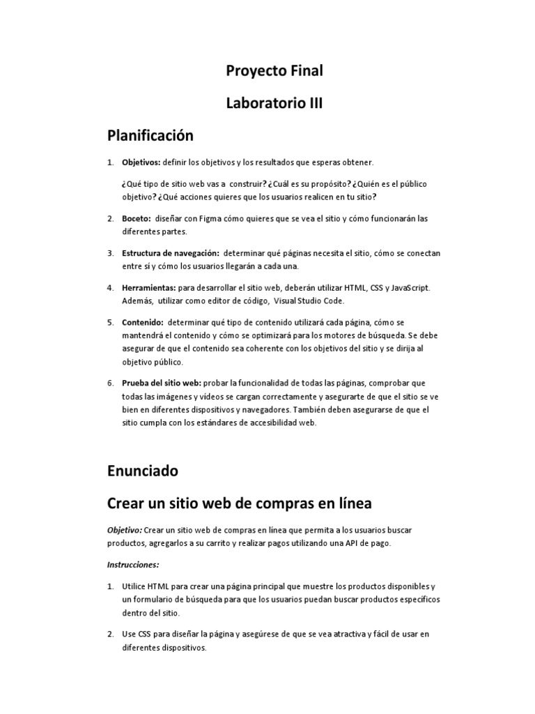 Trabajo Final - 2023 | PDF | Script Java | Sitios web
