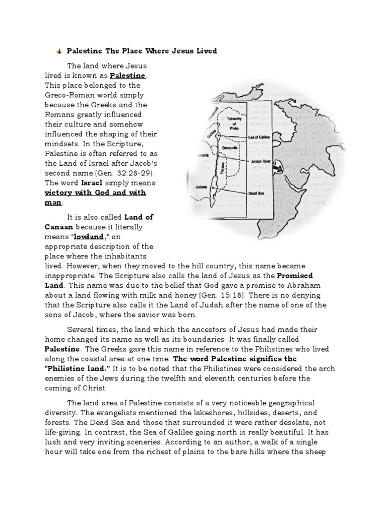 Palestine The Place Where Jesus Lived | PDF | Jesus | Herod The Great