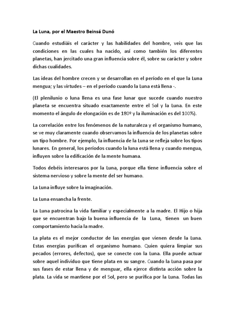 La Luna Por Beinsa Duno | PDF | Luna | Tierra