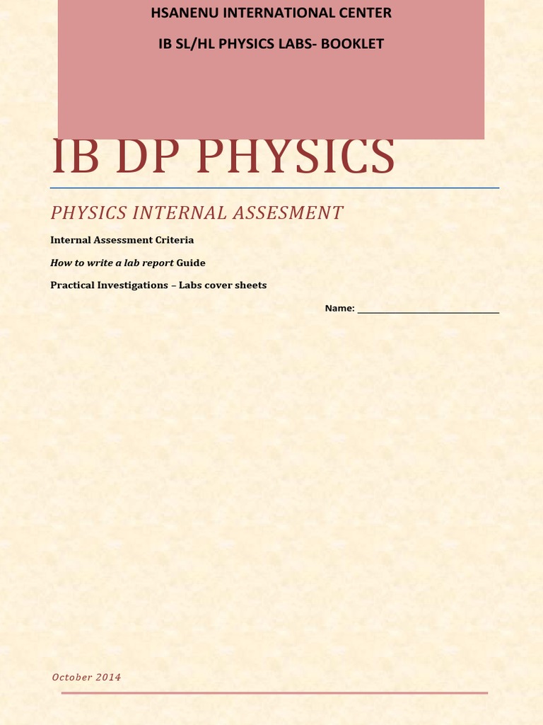 Ib Labs Manual-Newsyllab | PDF | Significant Figures | Force