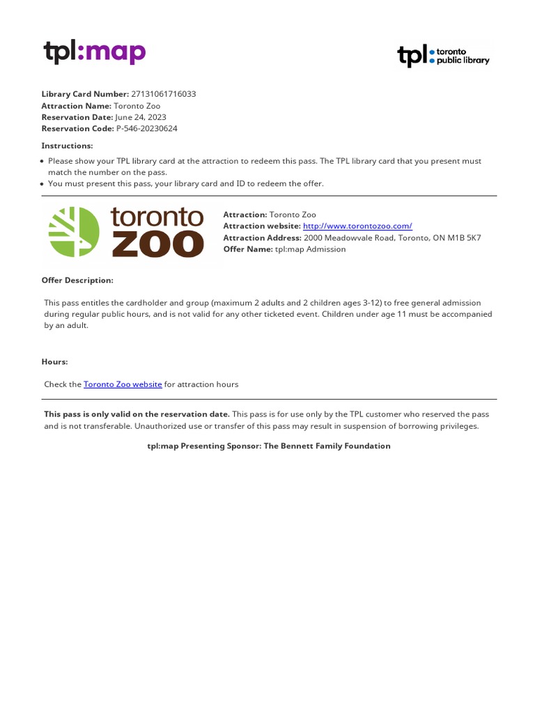 TPL Map Toronto Zoo 20230624 | PDF