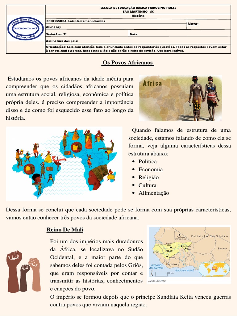 Povos Africanos 7 ° | PDF | Mali | África