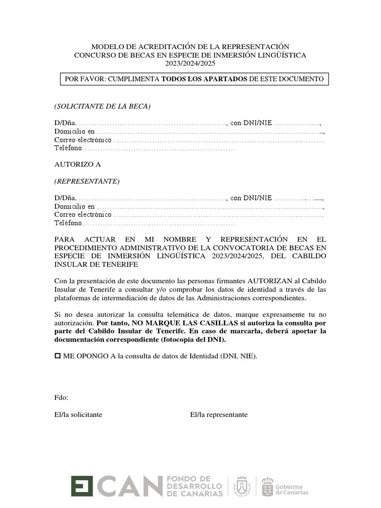 Acreditacin de La Representacin Inmling 23-24-25 - O05 | PDF