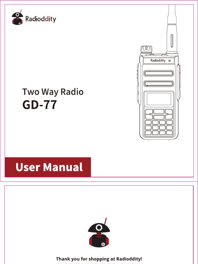 Radioddity GD-77 Manual User Manual - Digital Version - 20200929 | PDF