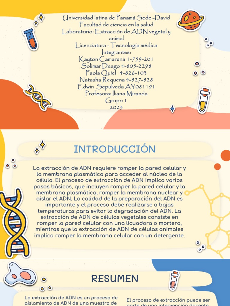 Extracción de ADN: Guía Práctica | PDF | Biología Celular) | Adn