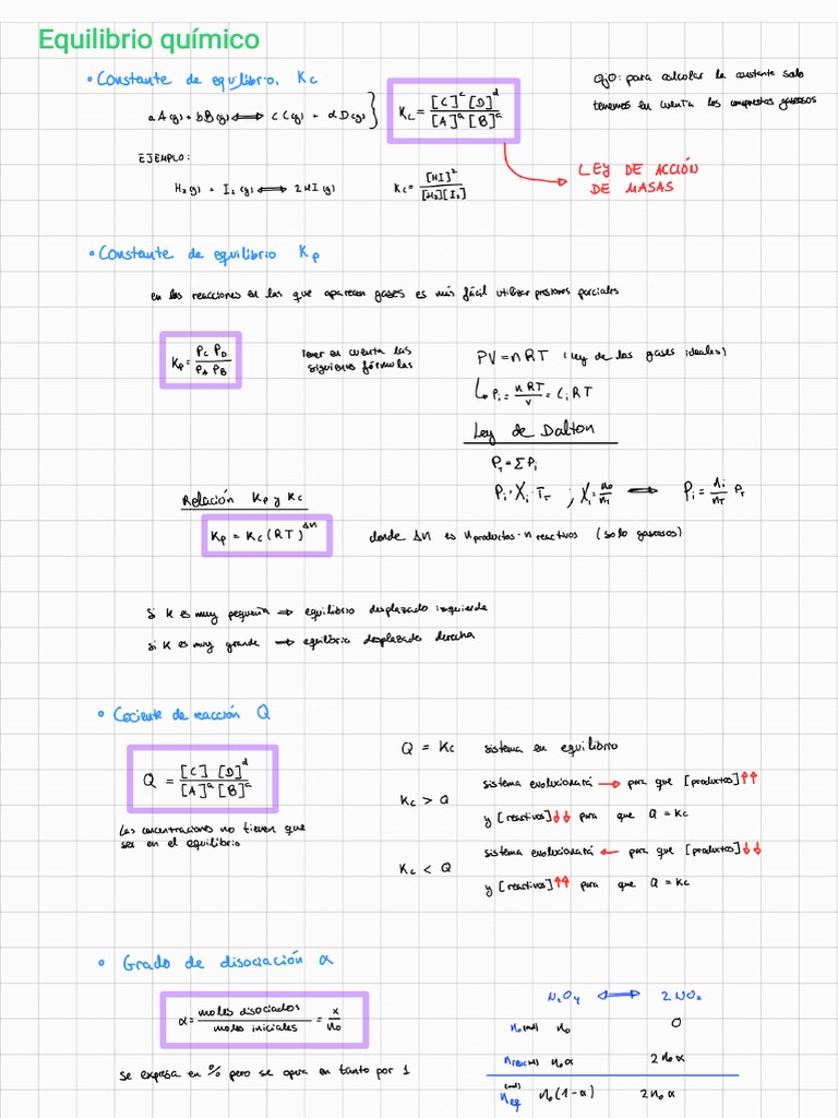 Equilibrio químico apuntes _230428_124729 | PDF
