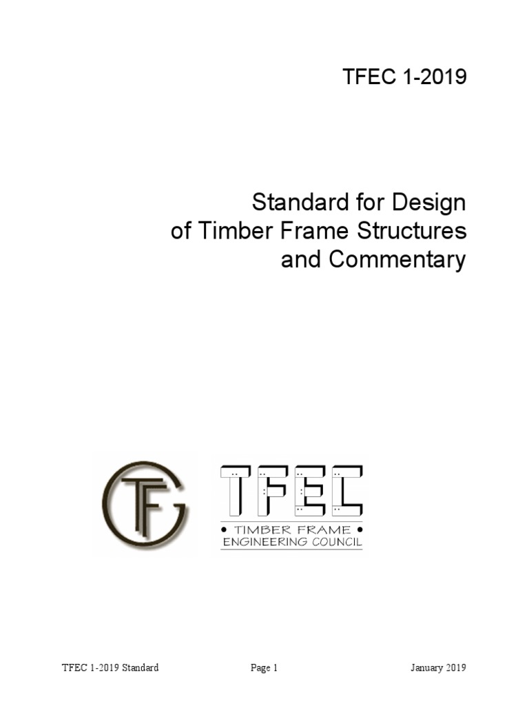TFEC 1 2019 Standard & Commentary | PDF | Lumber | Bending