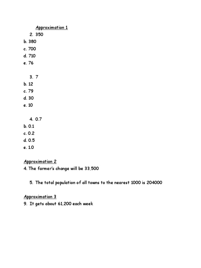 Numerical Approximations Summary | PDF | Science & Mathematics