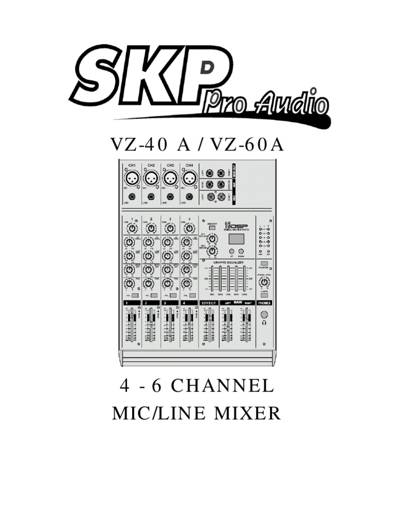Mesa de Som VZ 40 | PDF | Equalization (Audio) | Microphone