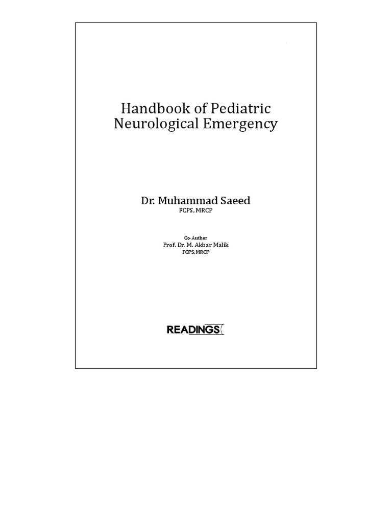 Handbook of Pediatric Neurological Emergency Book NEW | PDF | Epilepsy ...