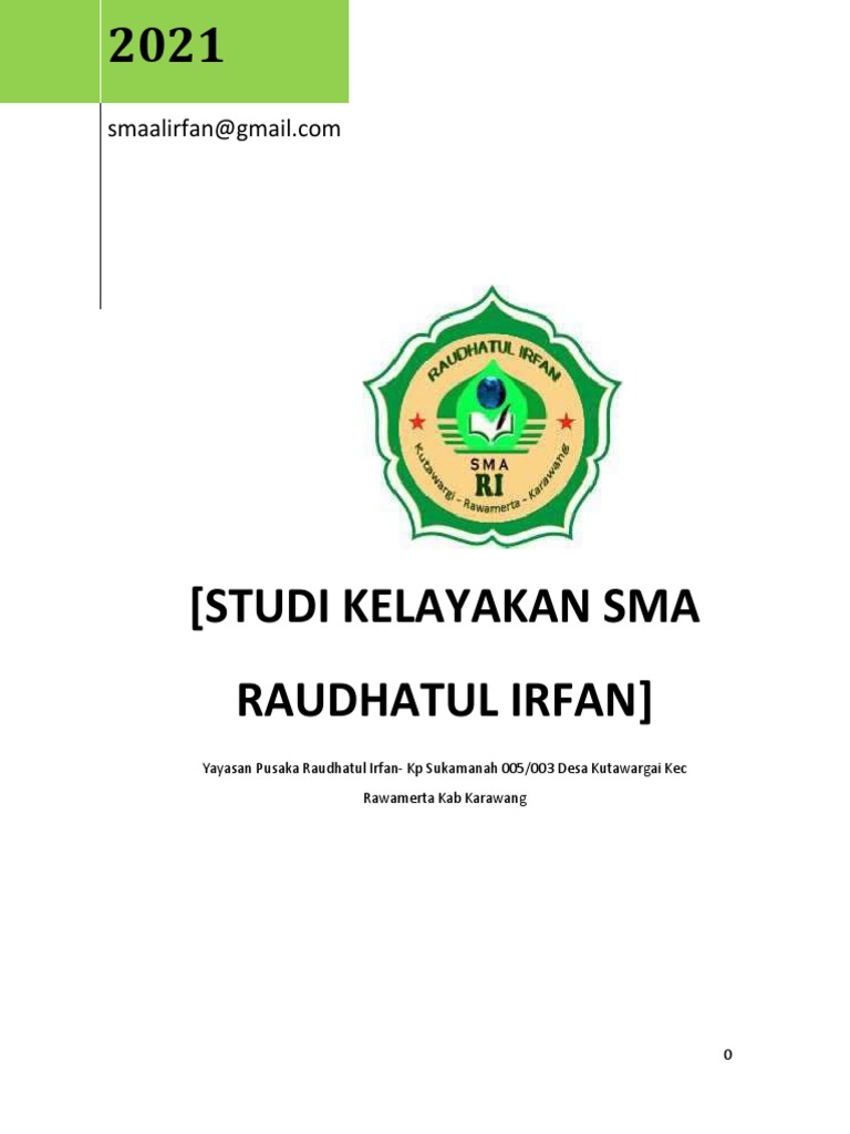 Studi Kelayakan Sma Raudhatul Irfan | PDF