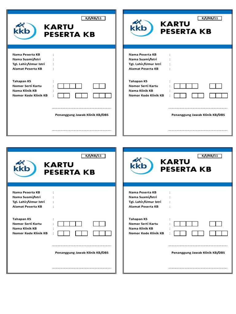 Kartu Peserta KB | PDF
