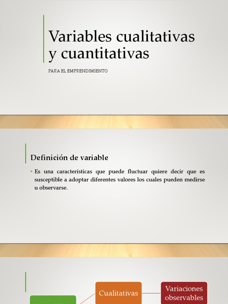 Variables Cualitativas y Cuantitativas 3RO | PDF