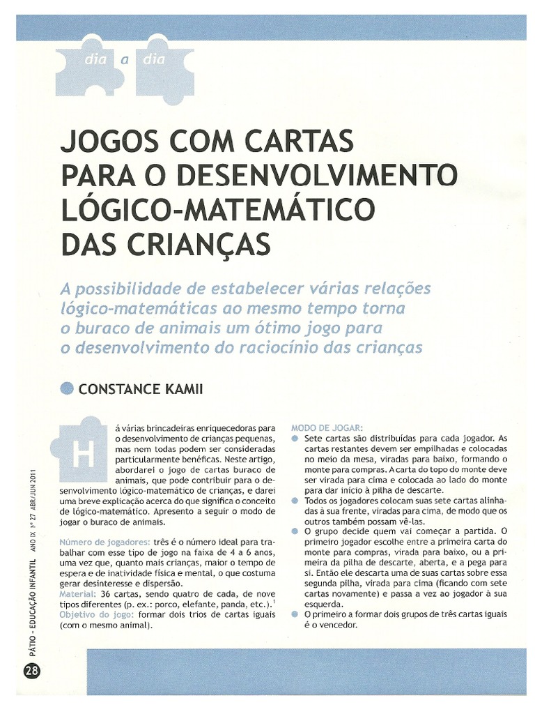 Kamii - Jogos Com Cartas | PDF