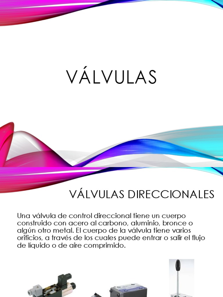 Tipos y Funcionamiento de Válvulas Hidráulicas | PDF | Solenoide | Bomba