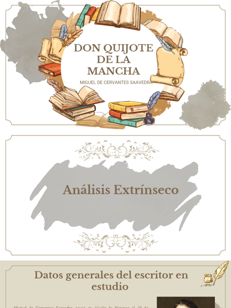 Análisis de Don Quijote de Cervantes | PDF | Don Quijote | Miguel De ...