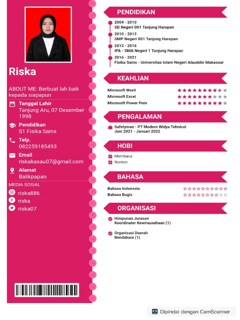 CV Riska - Safetyman | PDF