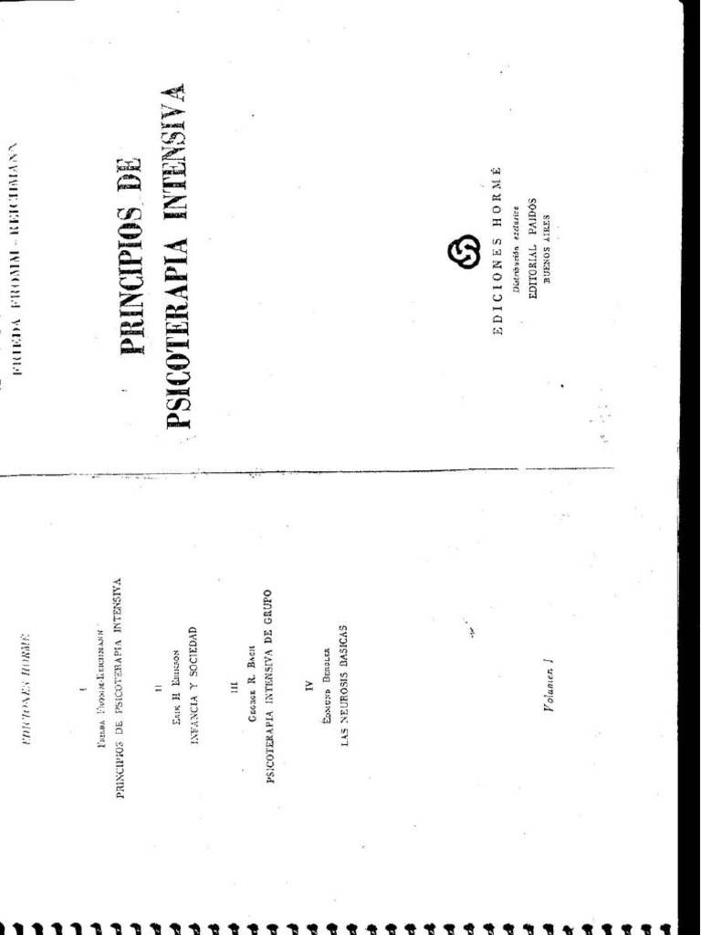 Fromm Reichmann Frieda Principios de Psicoterapia Intensiva 5 PDF Free ...