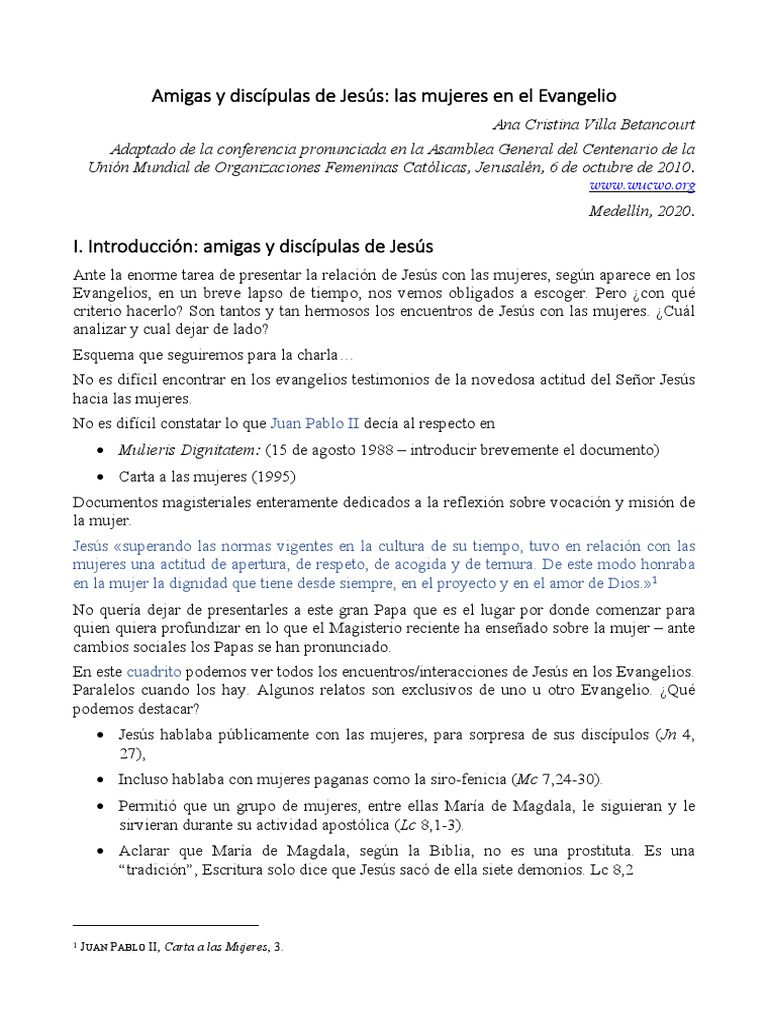 Marta y Maria Amigas y Discipulas de Jes | PDF | Jesús | María, madre de Jesús