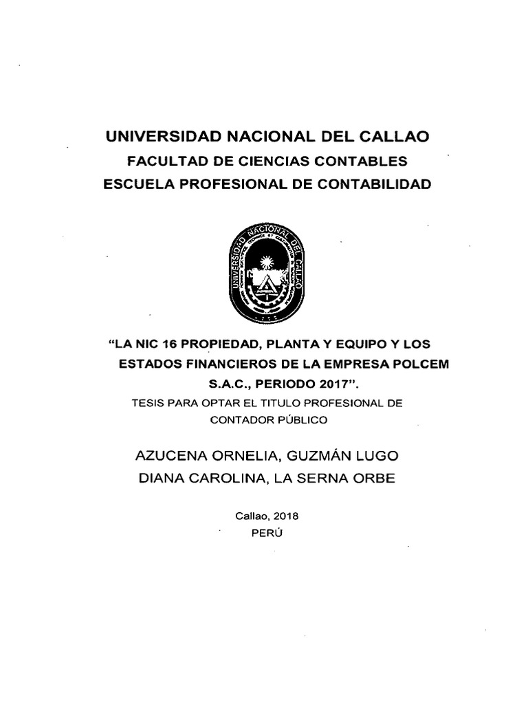 Guzman Lugo y La Serna Orbe - Titulo Contador - 2018 | PDF | Estado ...