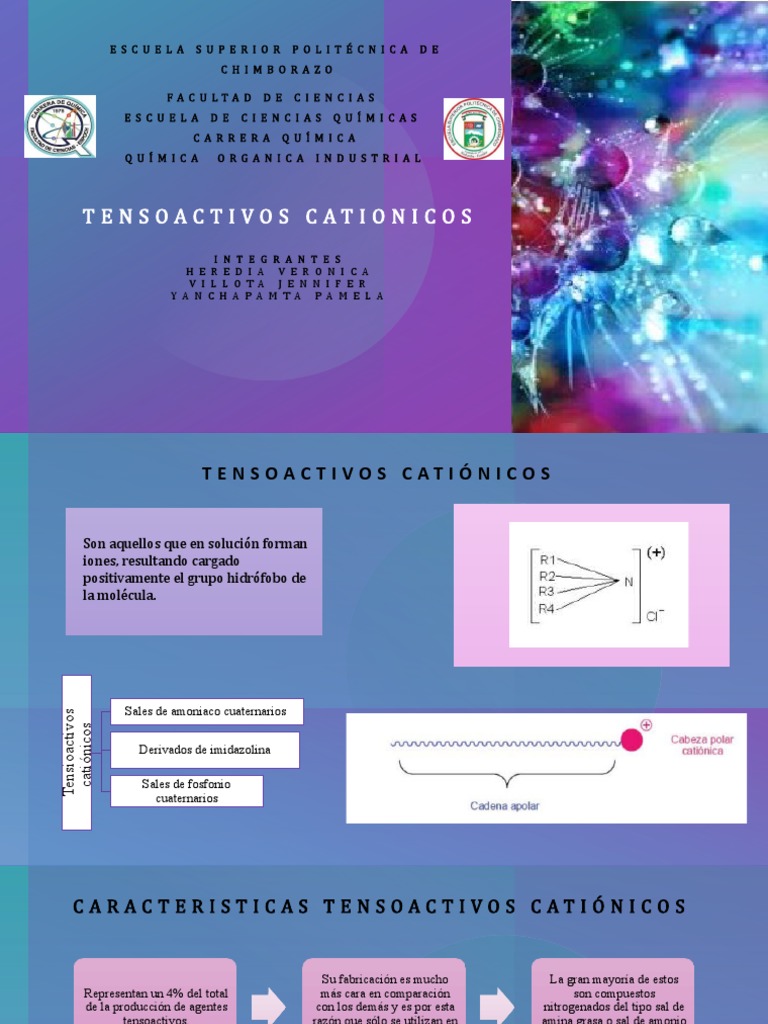 Tensoactivos Cationicos | Descargar gratis PDF | Tensioactivo | Sal ...