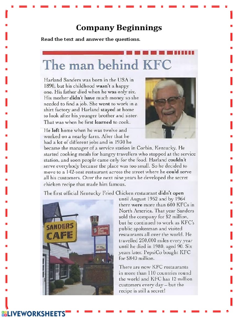 Reading KFC | PDF | Cooking | Cuisine