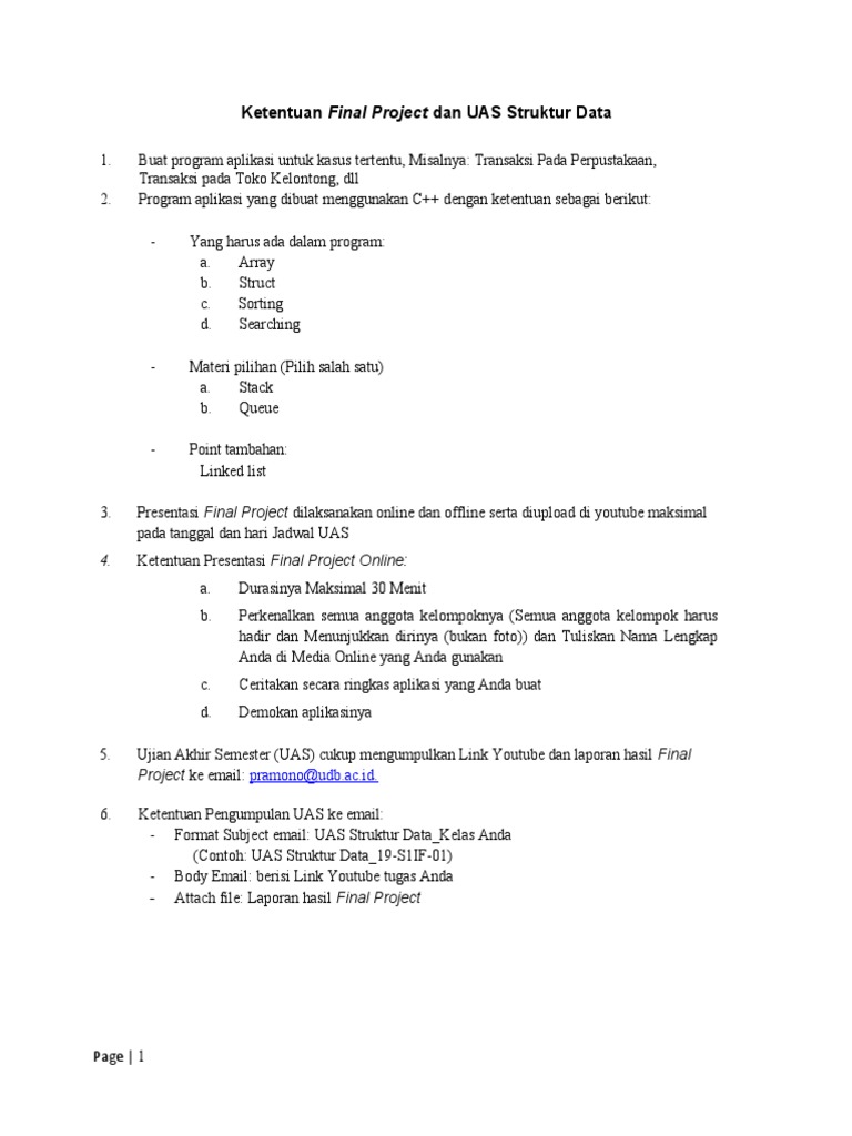 Final Project Struktur Data | PDF | Komputer