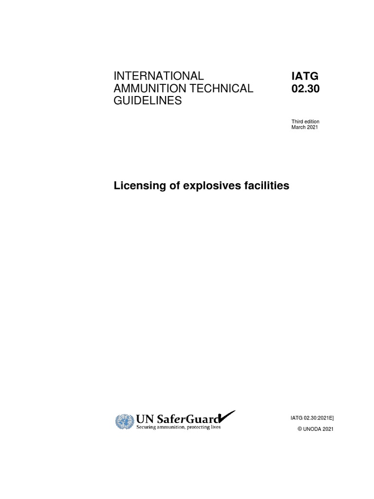 IATG-02.30-Licensing-explosive-facilities-IATG-V.3 | PDF | Safety