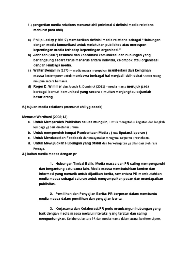 Kisi - Kisi Media Relations | PDF