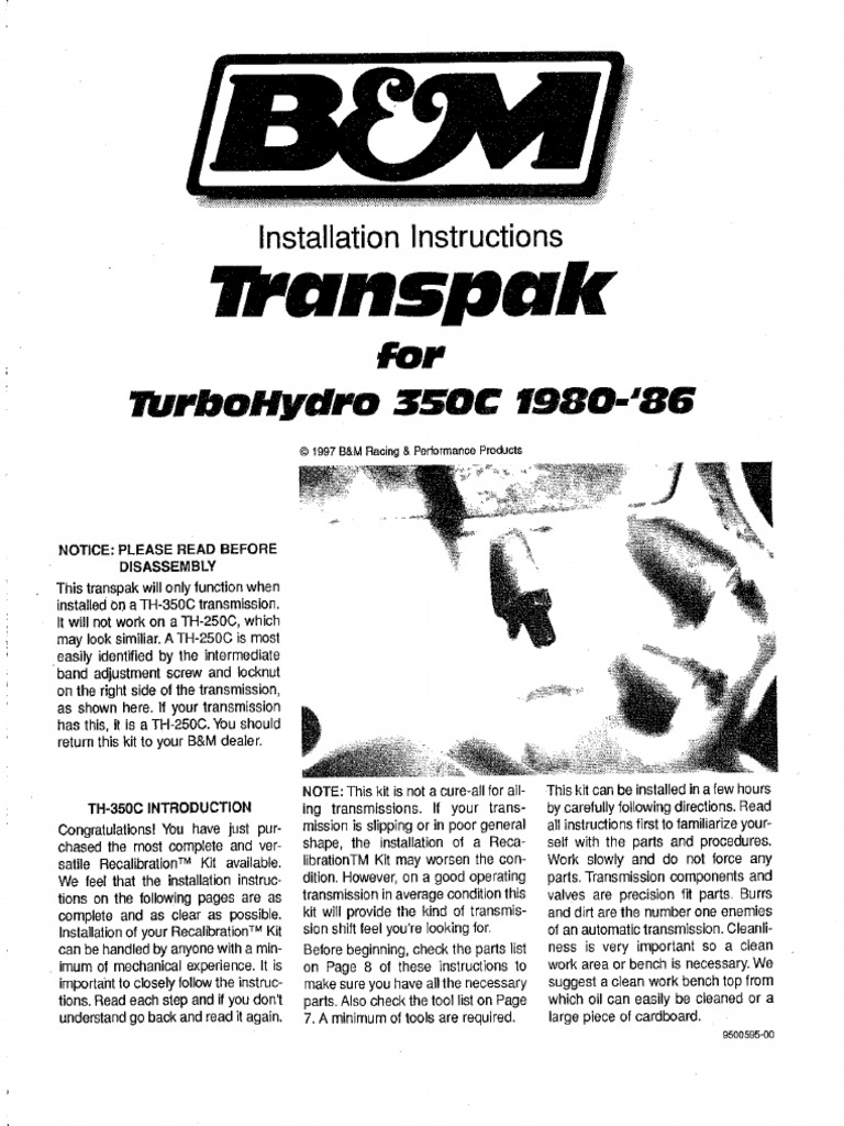 Transpak th350 Lockup | PDF