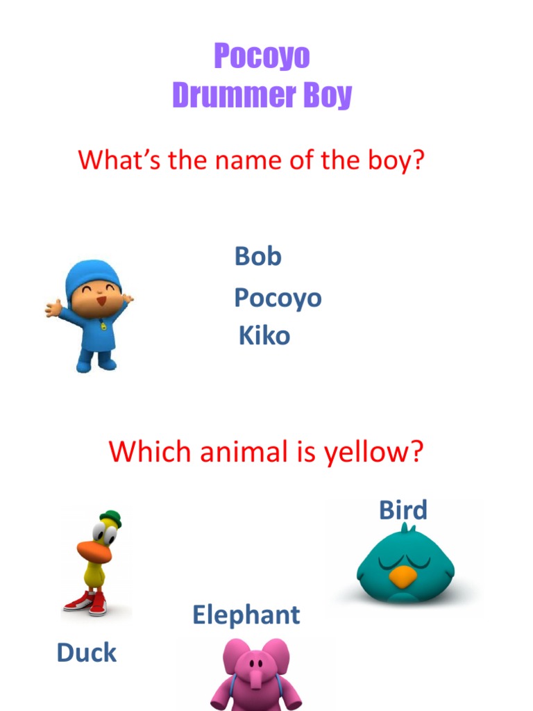 Pocoyo Quiz for Kids | PDF | Language Arts & Discipline