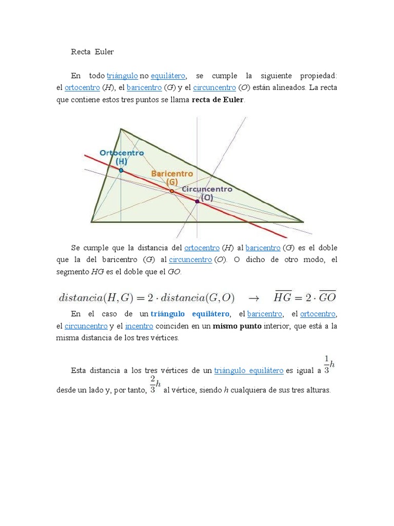 Recta Euler | PDF | Triángulo | Geometría triangular