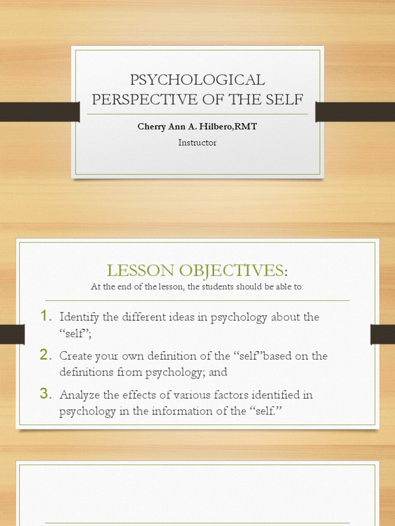 Uts Lesson 2 | PDF | Id | Self