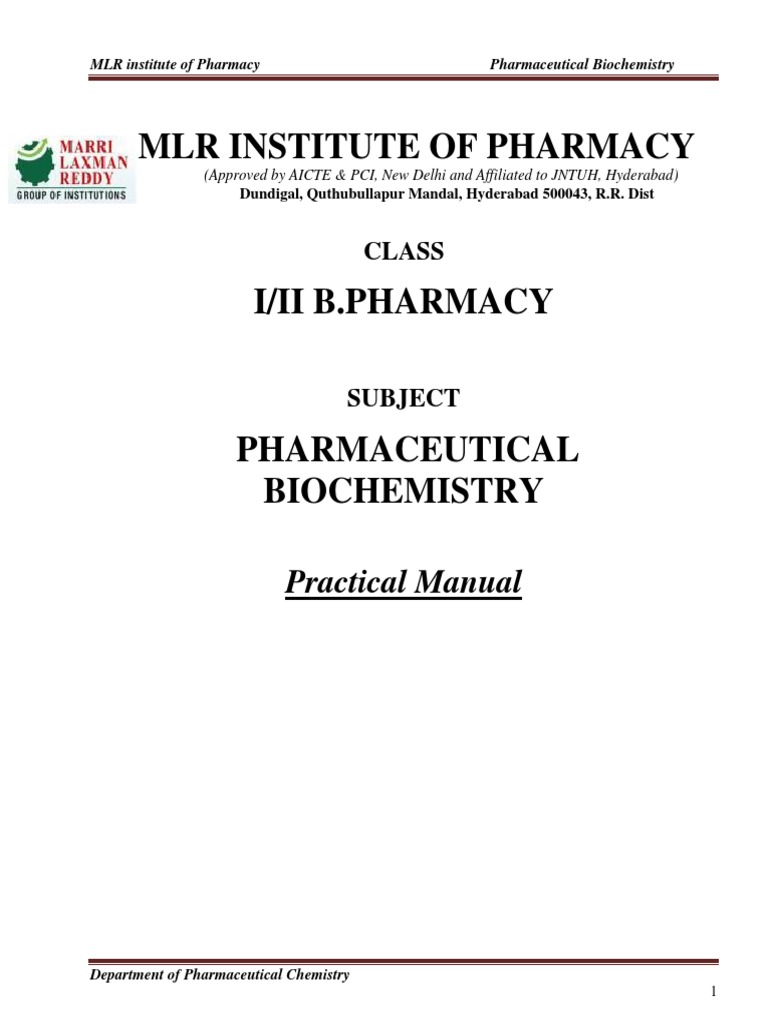 Biochemistry Lab Manual | PDF | Carbohydrates | Solvent Biochemistry Lab Manual | PDF | Carbohydrates | Solvent