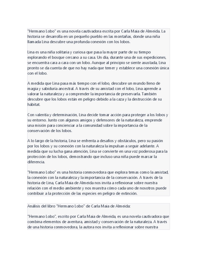 Hermano Lobo | PDF | Movimiento conservacionista | Naturaleza