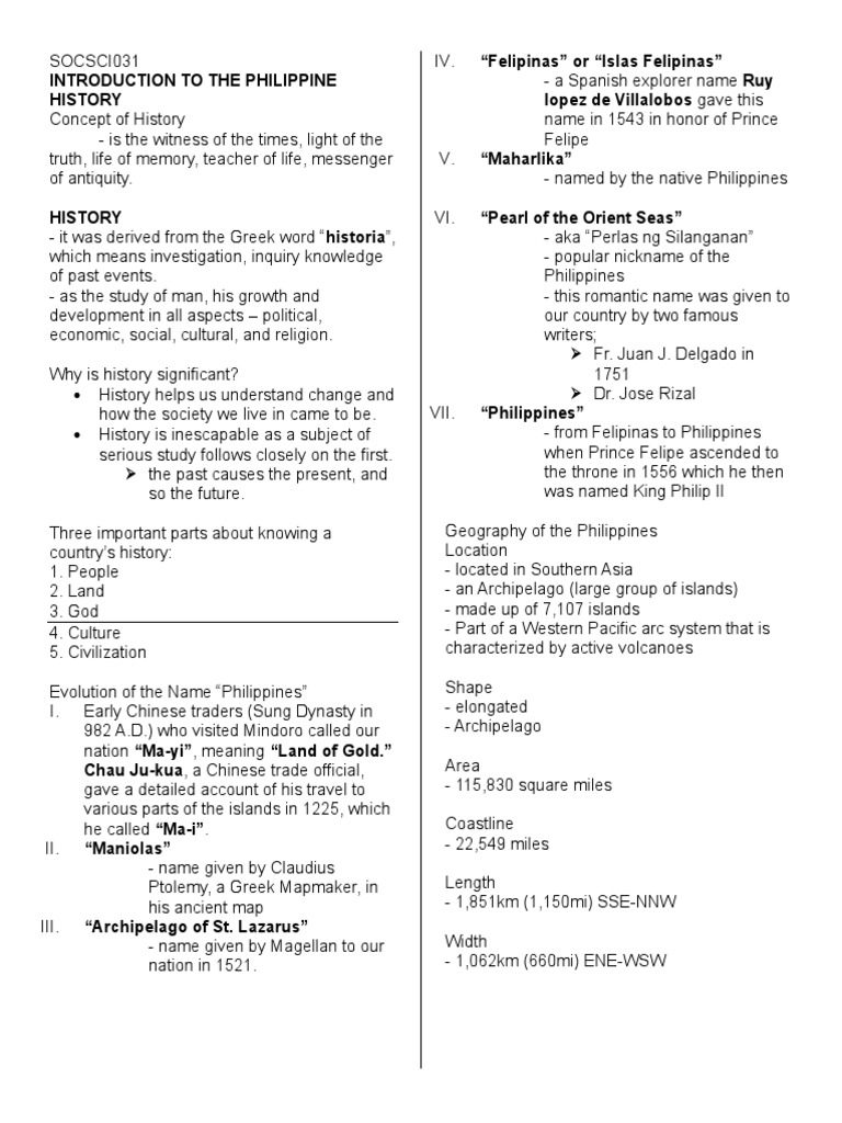 Notes (Readings in Philippine History) | PDF | Mindanao | Luzon