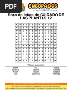 Sopa de Letras de La Fotosíntesis - 76 | PDF