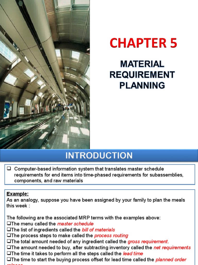 Chapter 5 - Material Requirement Planning | PDF | Business | Business Process