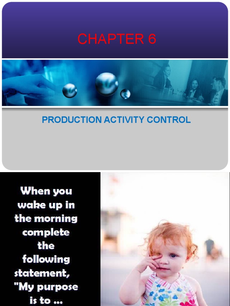 Chapter 6 - Production Activity Control | PDF | Information | Applied ...