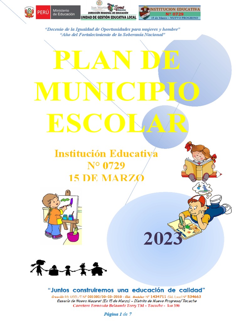 Plan de M E - 0729 - 2023 | PDF | Salón de clases | Maestros
