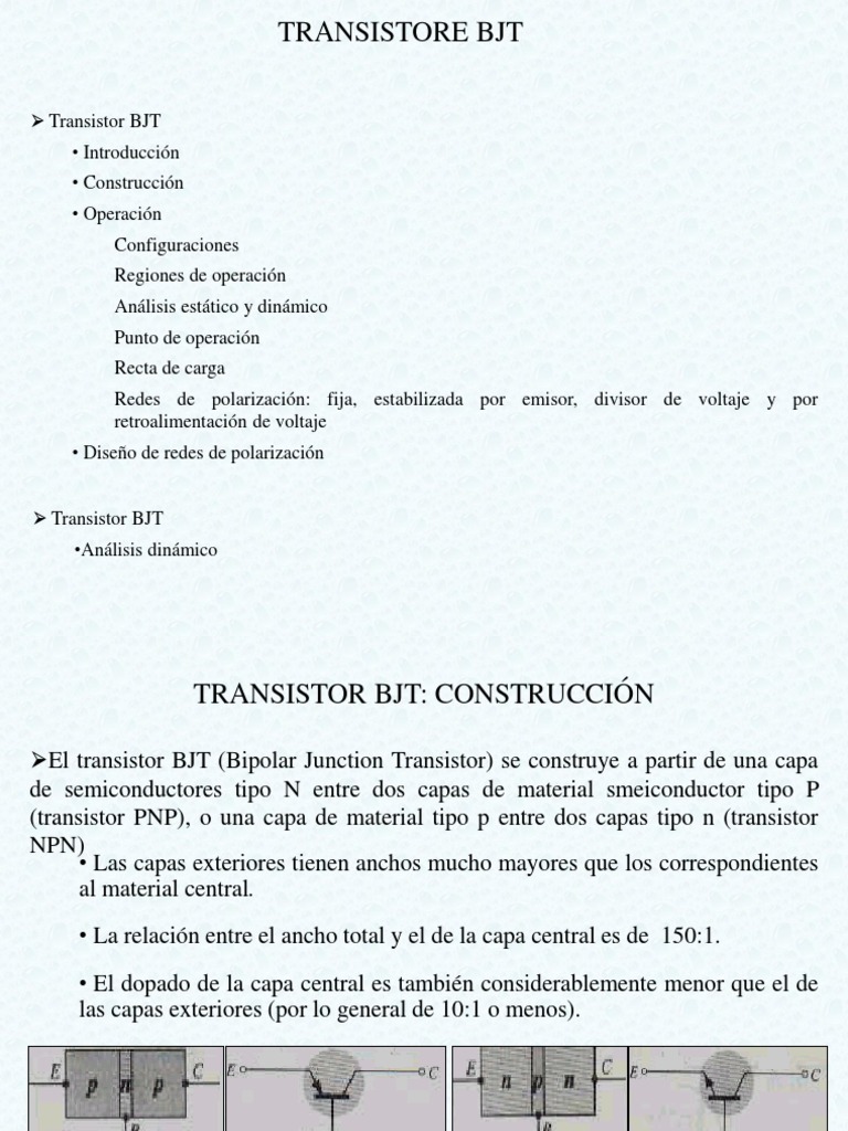 Tema 6 Transistor BJT Análisis Estático-2 | PDF | Transistor de unión ...