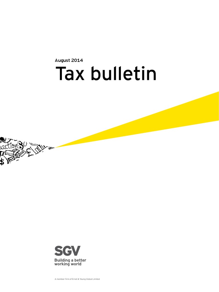 SGV Ey Tax Bulletin | PDF | Taxes | Indirect Tax