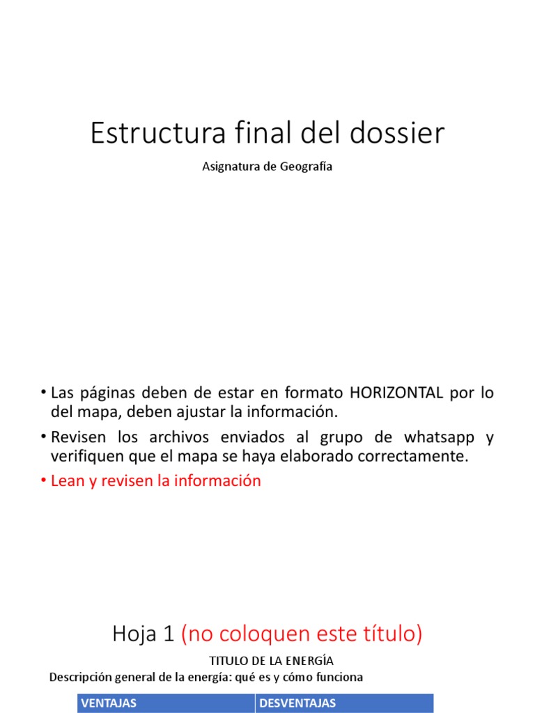 Estructura Final Del Dossier | PDF
