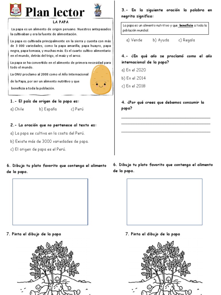 Plan Lector. La Papa Peruana | PDF
