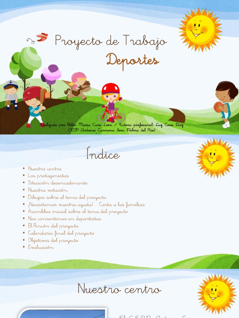 Proyecto Educativo sobre Deportes Infantil | PDF | Deportes | Aprendizaje
