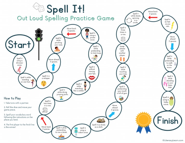 Spell It! Spelling Practice Printable Dice Game | PDF
