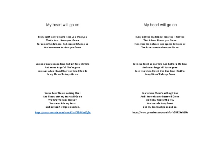 My Heart Will Go On | PDF