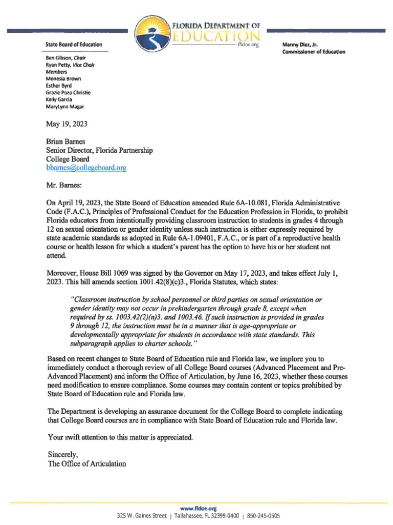 College Board Letter | PDF