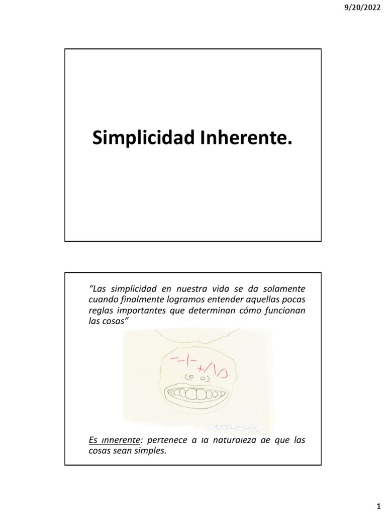 Simplicidad Inherente | PDF | Pensamiento | Conocimiento