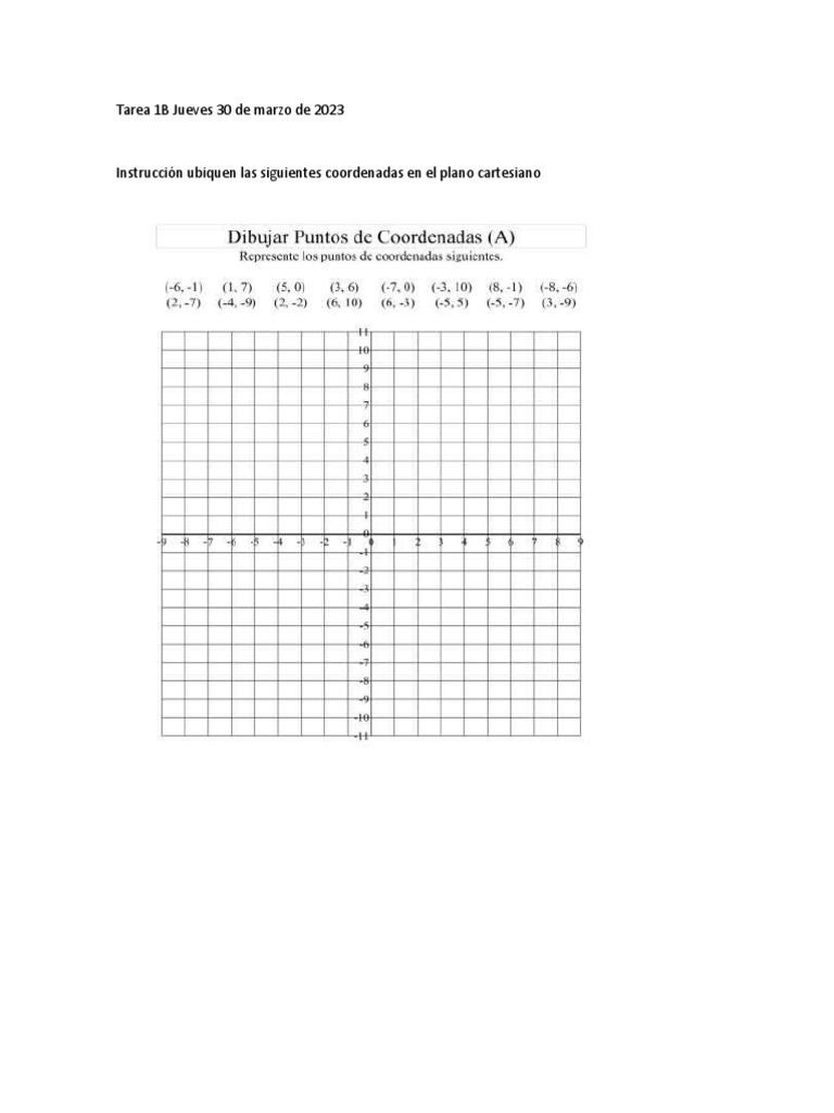 Tarea 1B Jueves 30 de Marzo de 2023 | PDF